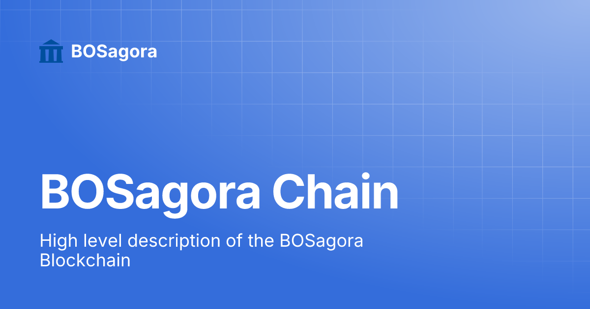 BOSagora Chain | BOSagora
